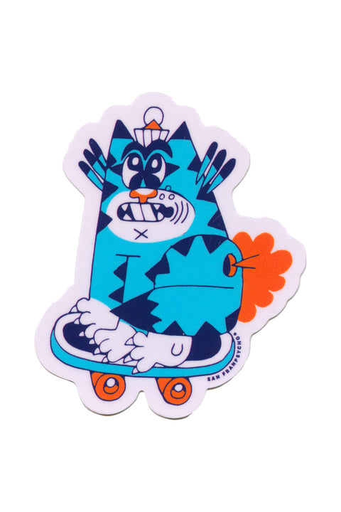 Kitty Poof Sticker – San Franpsycho